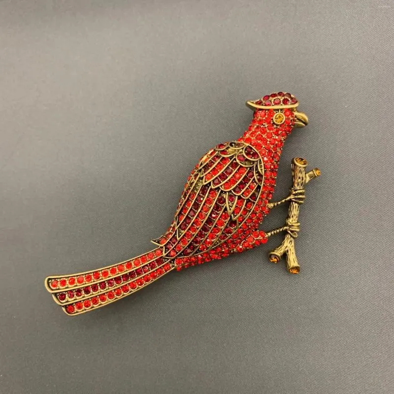 DHgate.com:Red Bird Brooch Pin for Men and Women, Retro Light Luxury ...