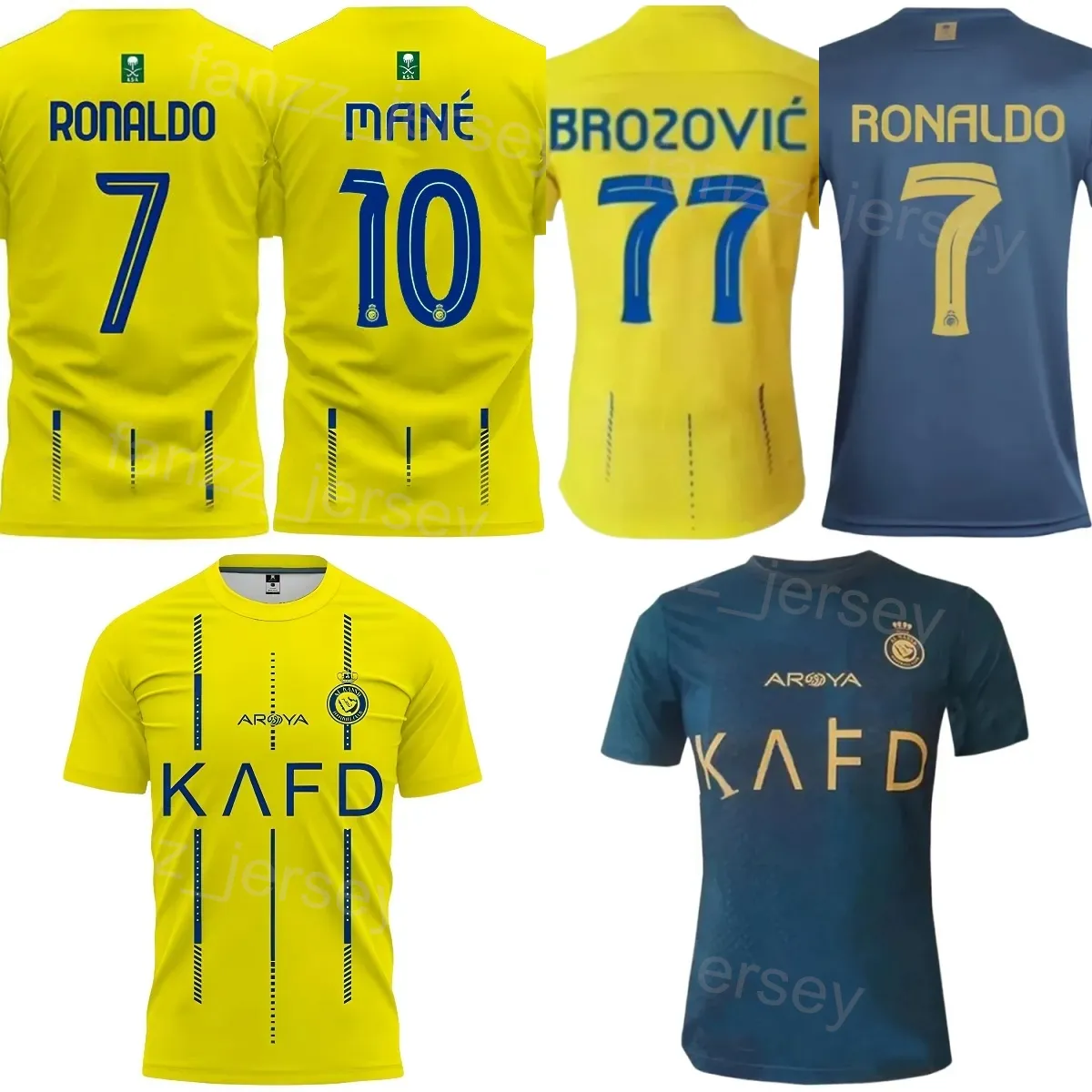 2023 Soccer Al Nassr Jersey 7 Cristiano Ronaldo 94 Anderson Talisca 18 ...