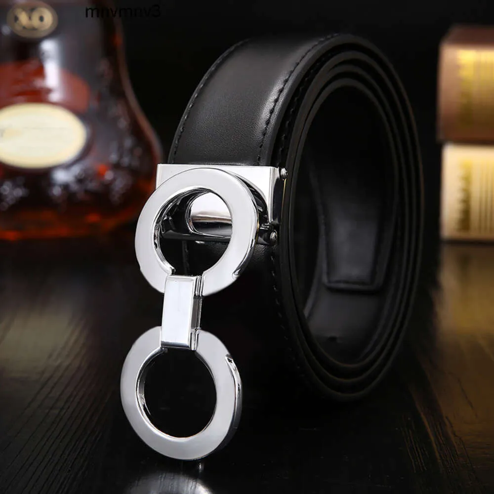 Men's reversible PU belt with golden resin needle buckle 7 cm length 5 ...