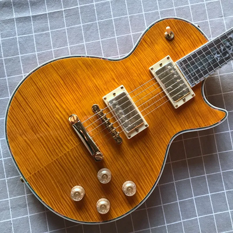 Electric Yellow Solid Body Custom Guitar With Premium Pickups ...
