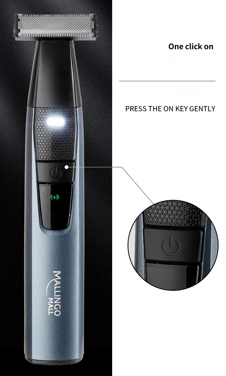 Mens Pubic Shaver Electric Body Hair Trimmer For Intimate Areas ...