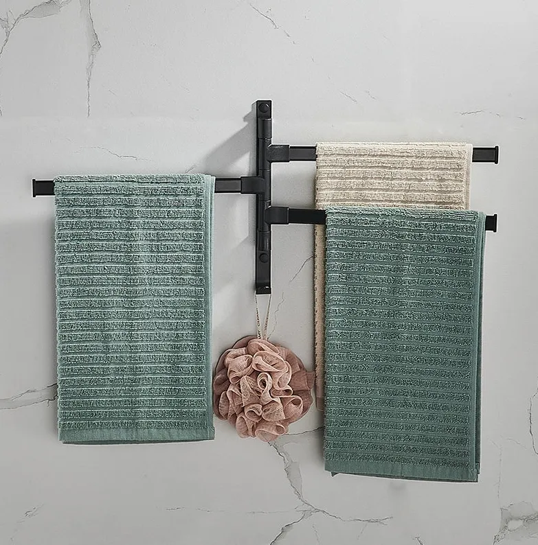 DHgate.com:Multi-Pole Rotating Towel Rack, 3-Tier Movable Bathroom ...