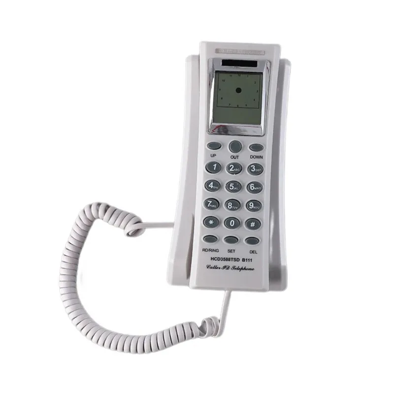 Landline Phone Wall Phone: Compact Corded Telephone, Mini Size, Wall ...
