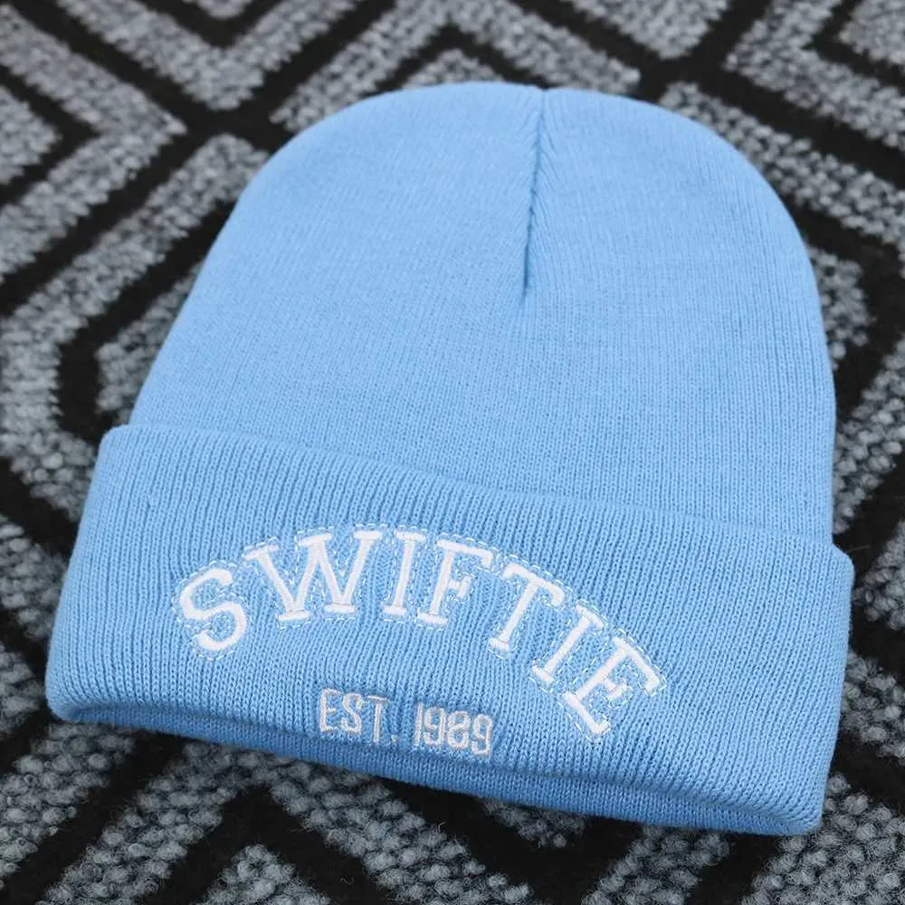 Beanie/Skull Caps Beanie 1989 Embroidery Knitted Hat Winter Soft Warm ...