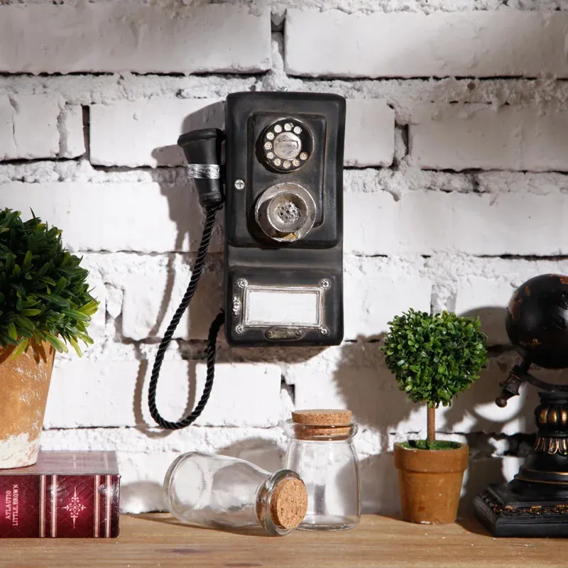 Vintage Wall Telephone Decor Retro Home Phone Decoration For Living ...