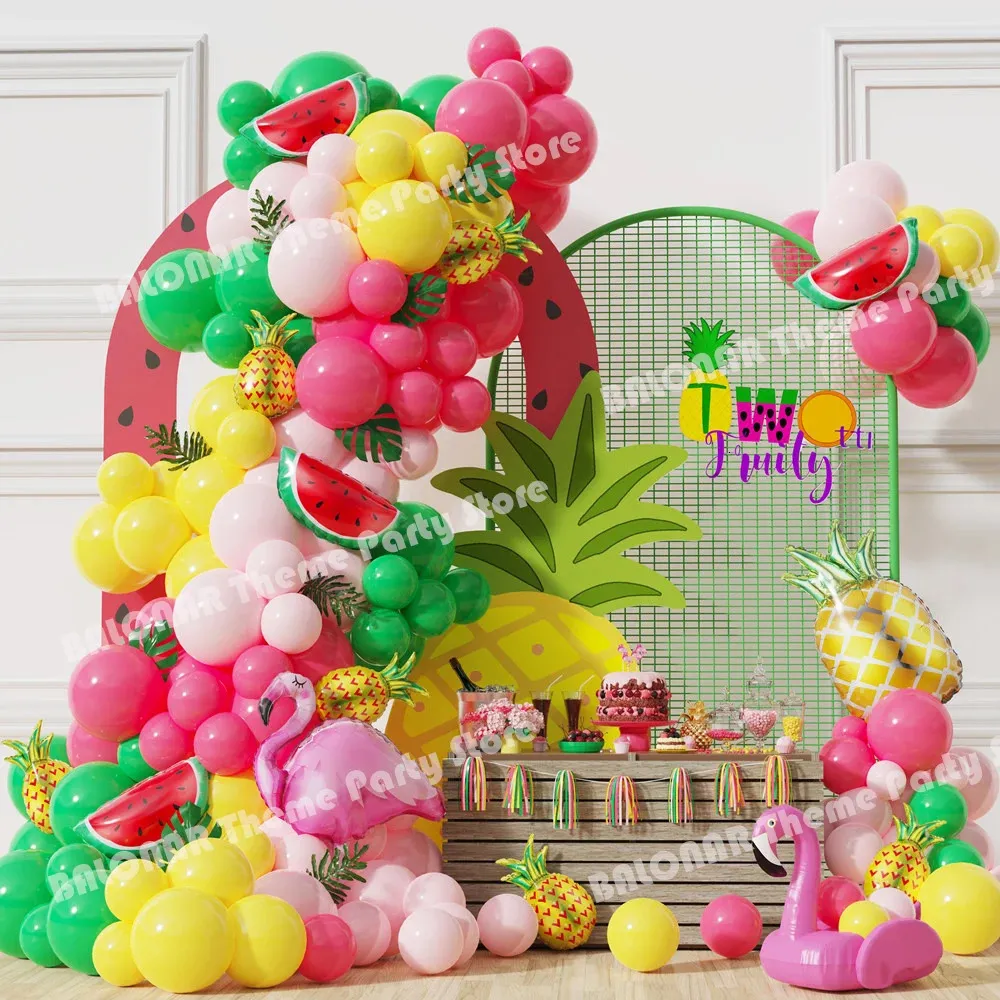 Pineapple Flamingo Balloons Garland Zestaw Na Imprez Ro owy Niebieski Wystroj Baby Shower Od 32 95 z DHgate