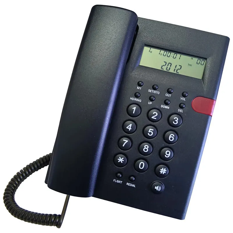 Table Telephone Battery Free Desktop Landline Phone With Caller ID ...
