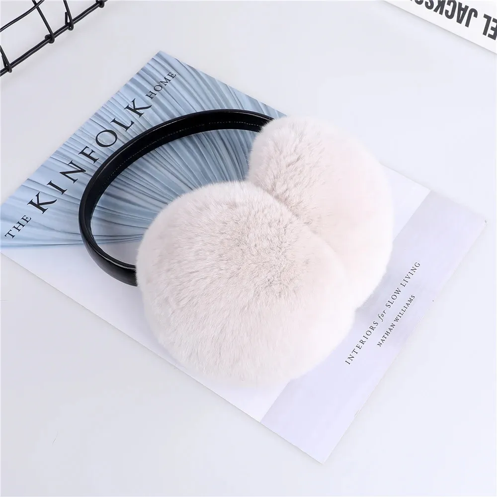 DHgate.com:Natural Rex Rabbit Fur Earmuffs for Women: Cozy Winter Ear ...