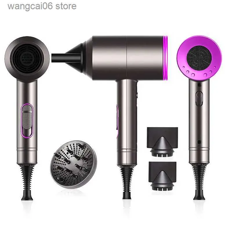 Travel Blow Dryer With Diffuser Hot & Cold Air Hair Dryer With Nozzle ...