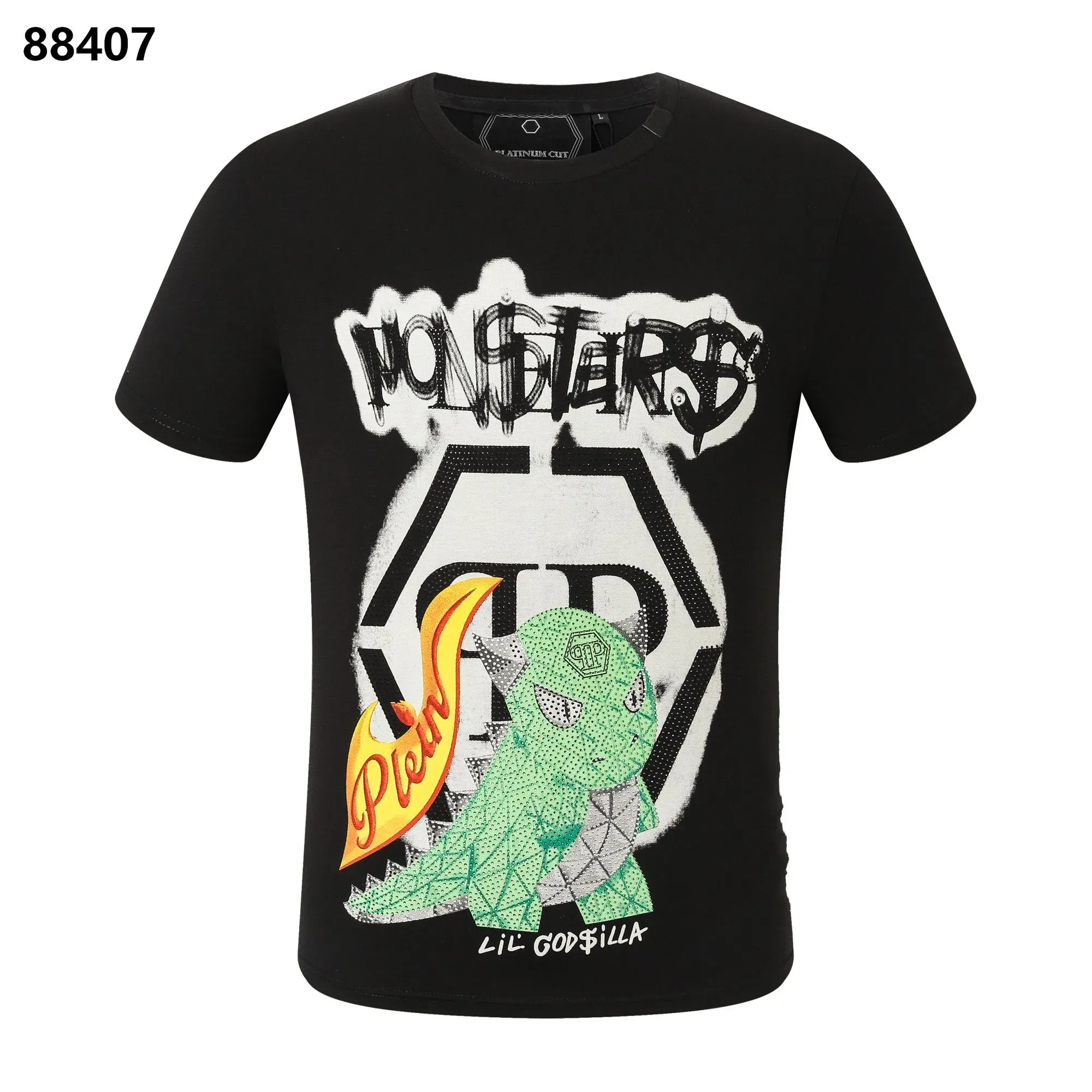 Philips PP Devil Skull Diamond Short Sleeved T Shirt For Men, Casual ...