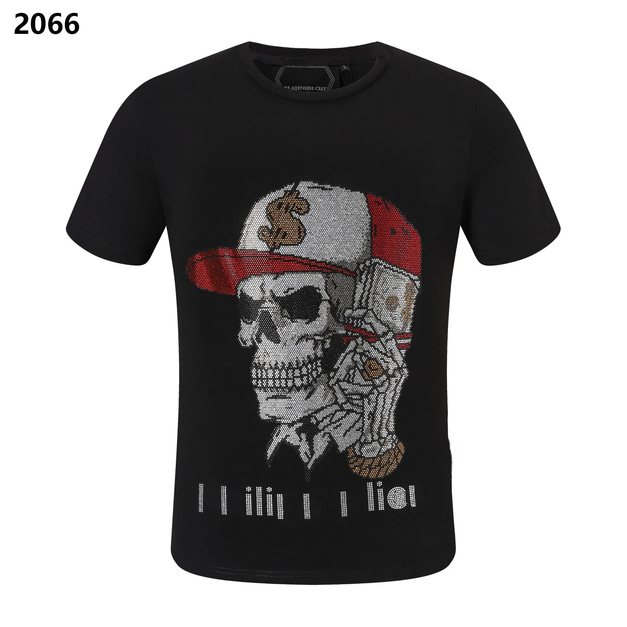 Philips PP Devil Skull Diamond Short Sleeved T Shirt For Men, Casual ...