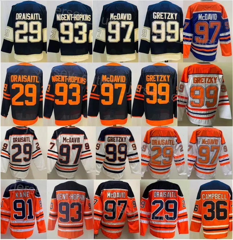 DHgate.com:Navy Retro Hockey Jersey: Oilers Connor McDavid, Leon ...