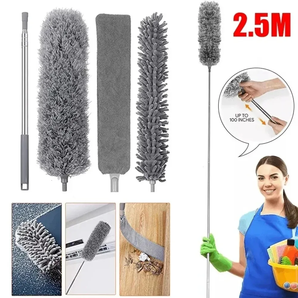Extendable Microfiber Duster - Long Reach Dust Cleaner Brush for Home ...