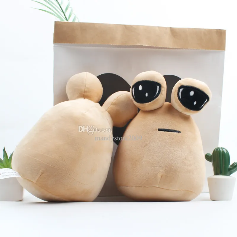 Kawaii 23CM Pou Anxiety Stuffed Animal Toy The Maw Cartoon Alien Doll ...