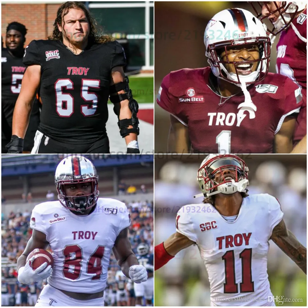 Goose Crowder Jayden McDonald Troy Trojans Football Jersey College ...