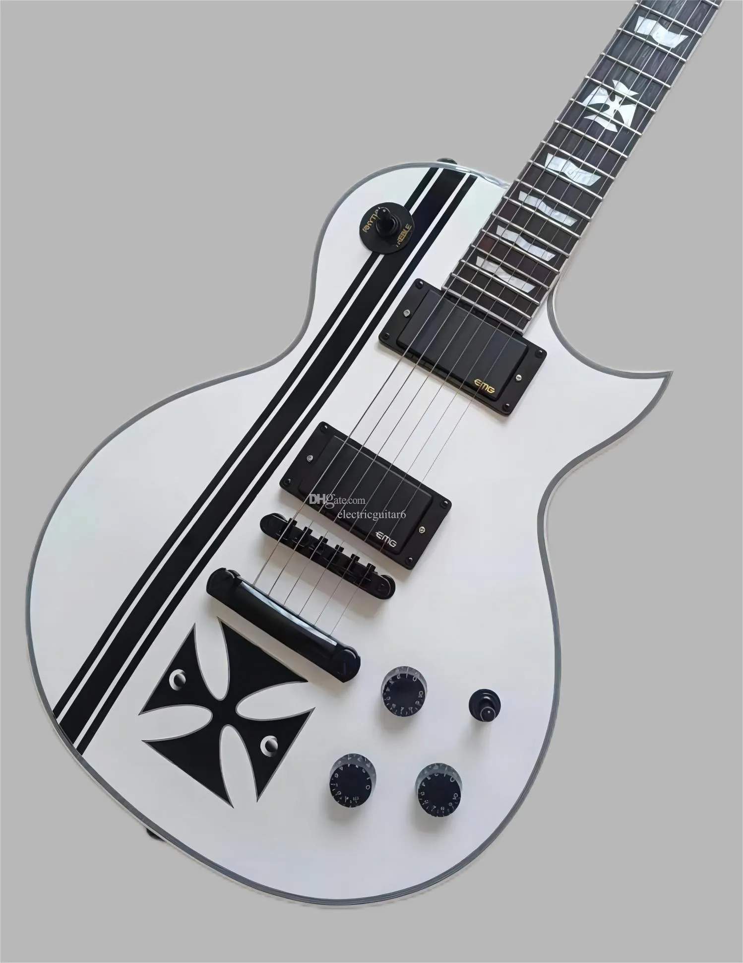 Custom Iron Cross Electric Guitar - James Hetfield Signature Style, EMG ...