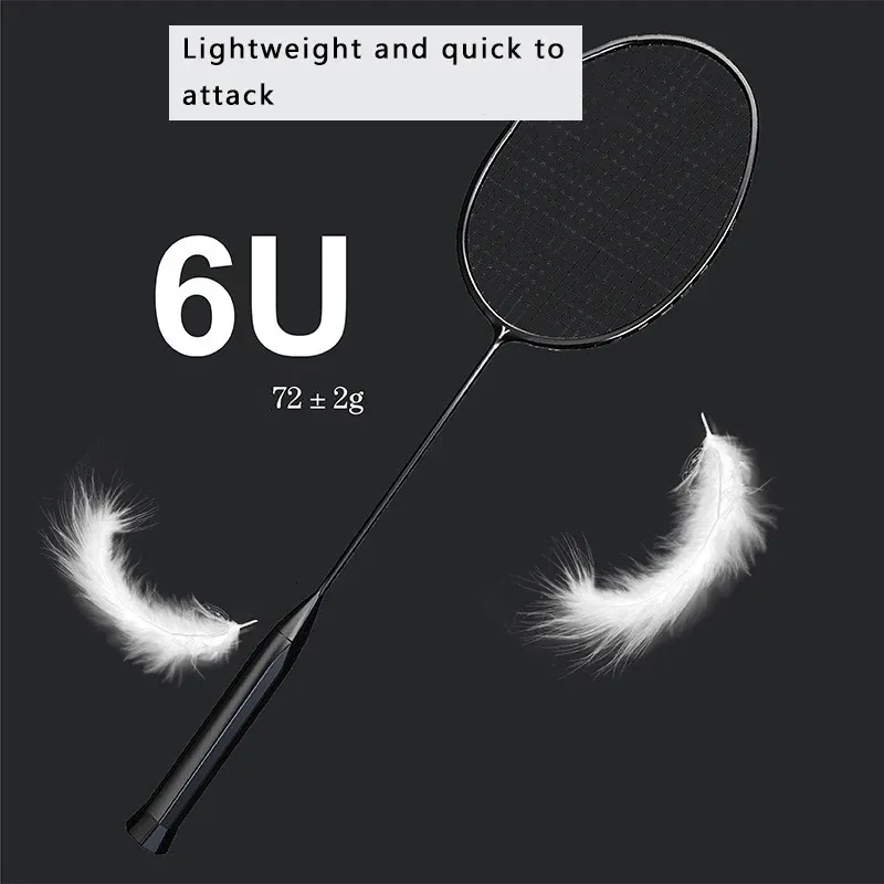Professional 72g Full Carbon Badminton Racket for Offensive Play Single ...
