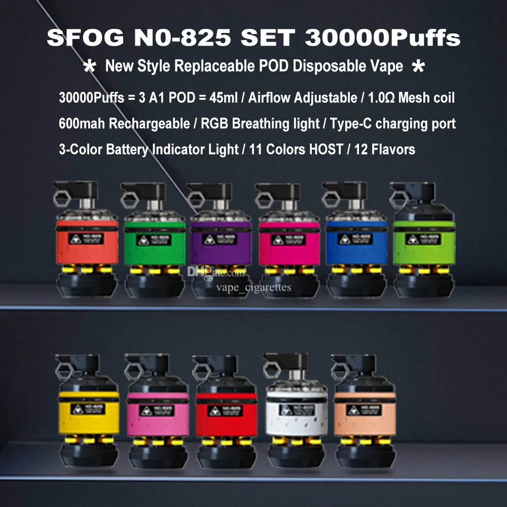SFOG Original Puff 30000 Kit Disposable Vape NO825 30000 Puffs ...