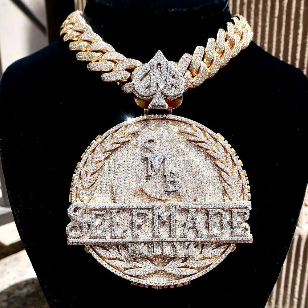 Luxury Iced Out Moissanite Hip Hop Custom Iced Out Pendant With Sterling Silver Diamond Charm From Designer1918 146.08 DHgate.Com