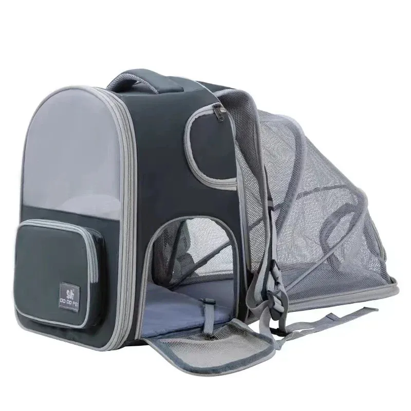 Cat Backpack Carrier Expandable Pet Carrier: Breathable Mesh ...
