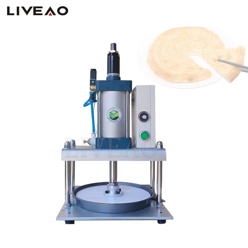 Commercial 500kg Pressure Pneumatic Pizza Dough Press Machine Automatic ...