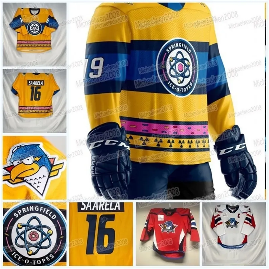 VipCeoMitNess Custom Springfield Thunderbirds AHL Hockey Jersey Matthew ...
