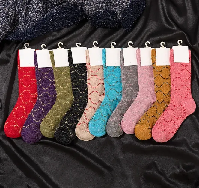 Designer Socks Mens And Womens Letter Printed Socks Fashion Four ...