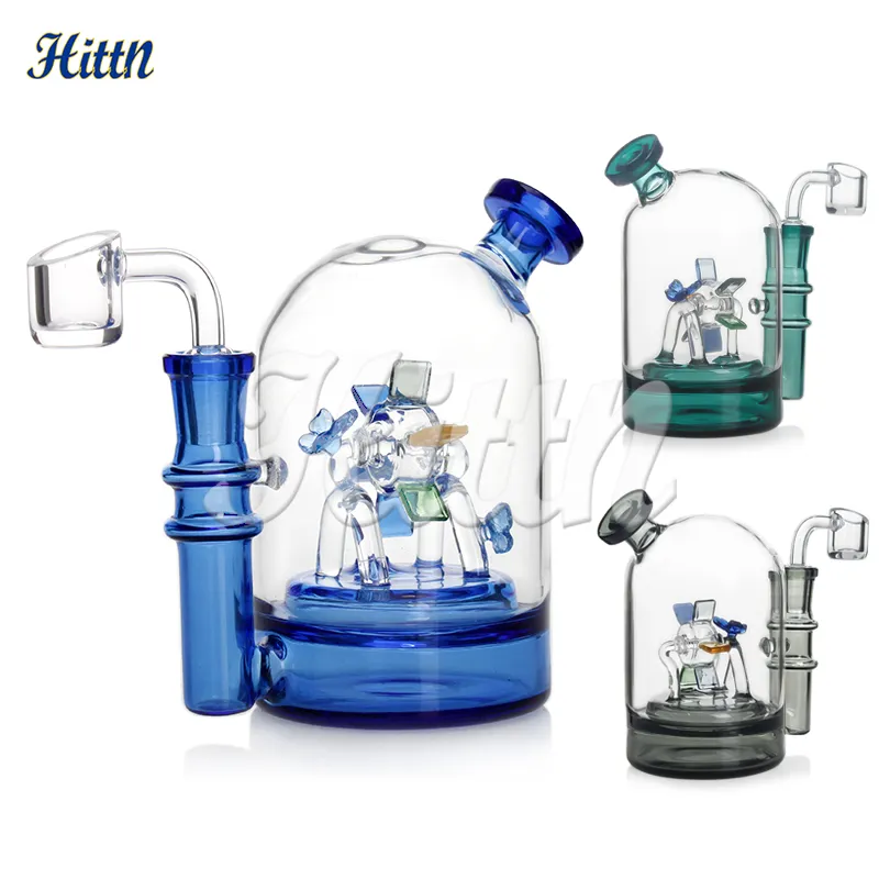 Mini Hookah Dab Rigs Color Rotating Windmill Perc Oil Rig 5.5 Inches ...
