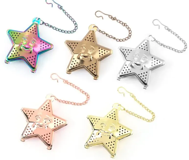Star Tea Infuser - 304 Stainless Steel Tea Strainer with Chain ...