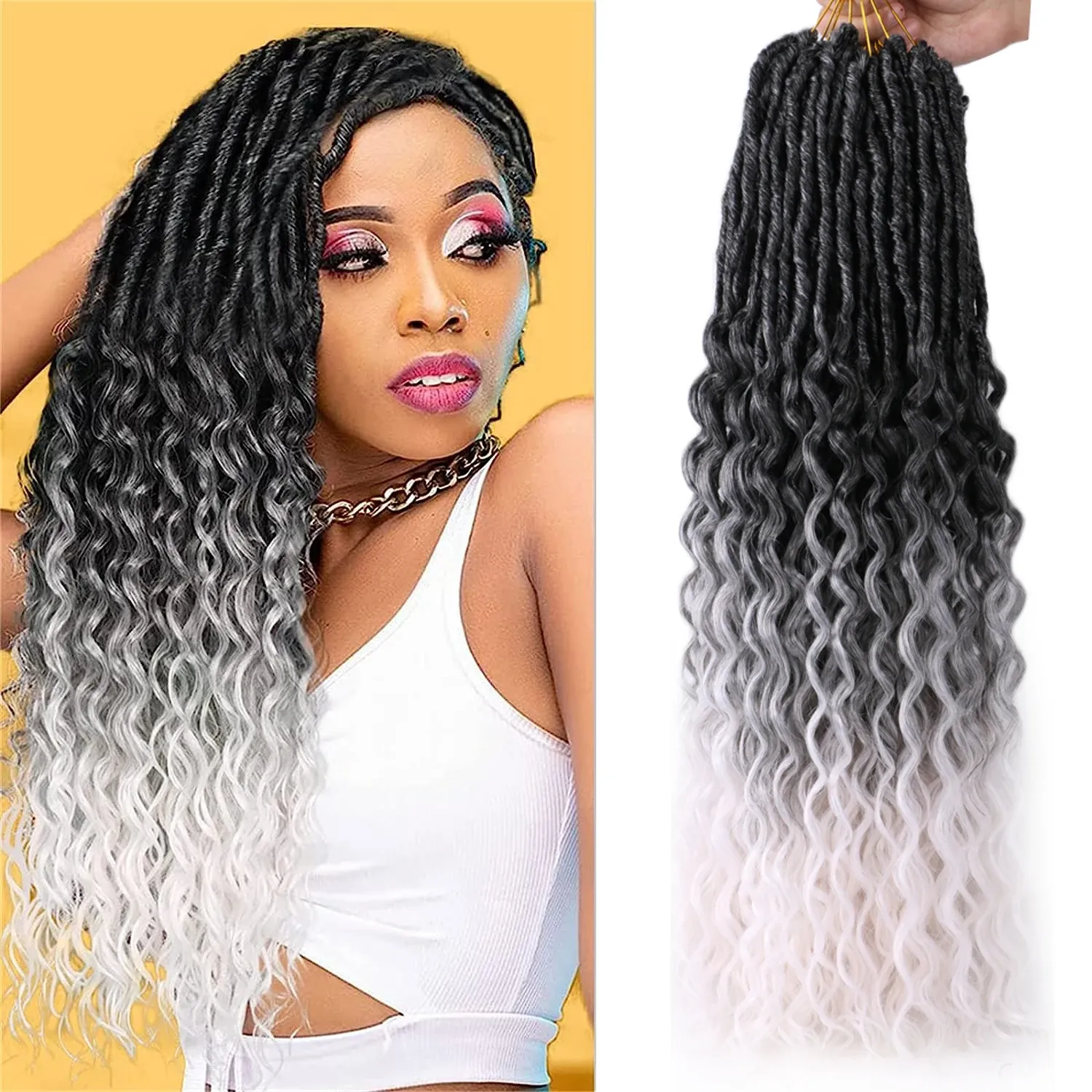 Faux Locs Crochet Braids Hair Soft Locs Crochet Hair Goddess Locs Crochet Hair Curly Wavy