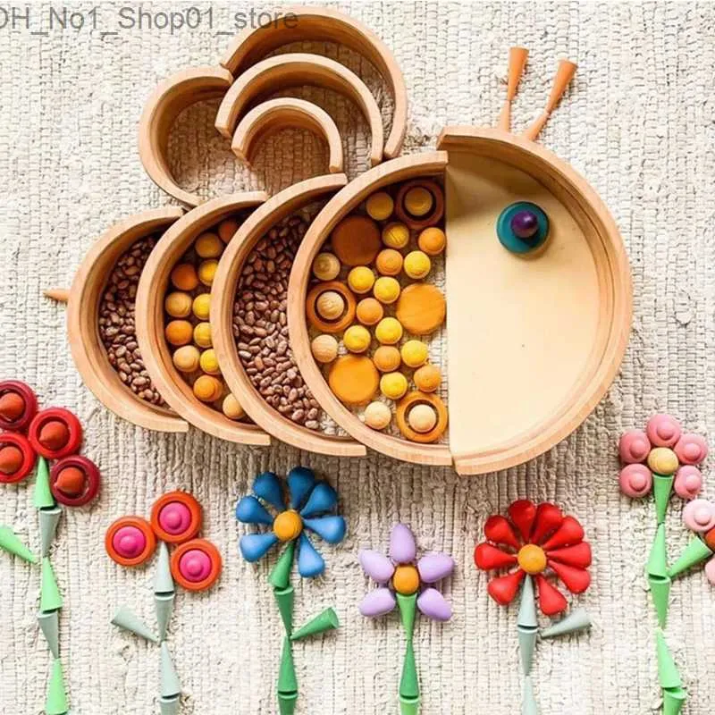 DHgate.com:Nordic Wooden Rainbow Blocks: Sorting Nesting Stacking Toys ...