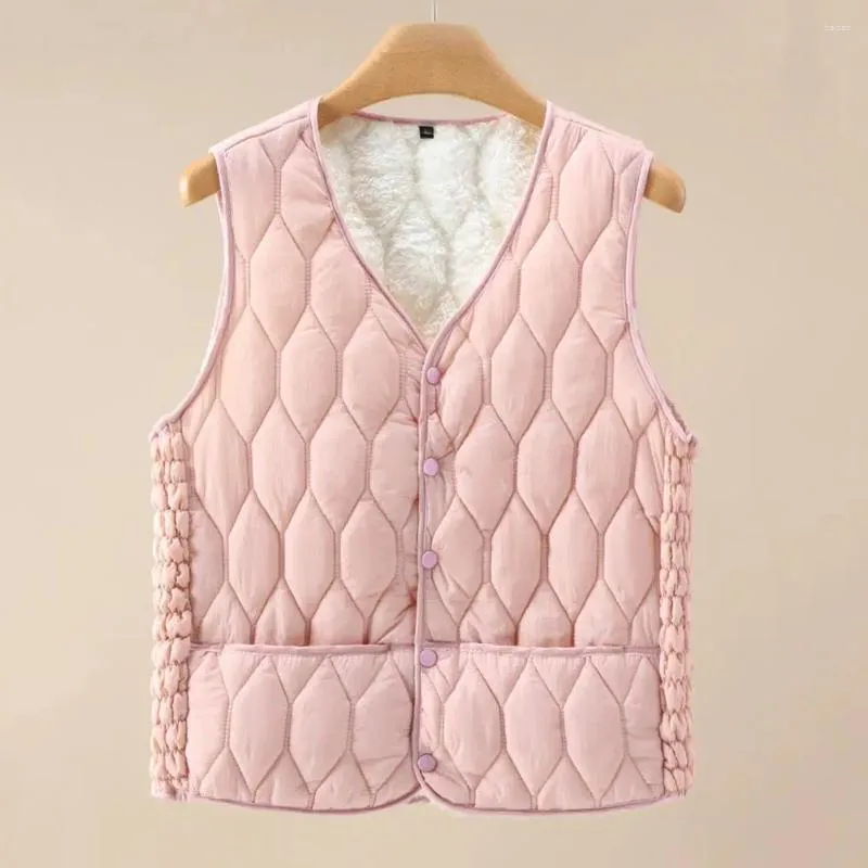 DHgate.com:Womens Polyester Vest: Thick Padded Plush V-Neck Sleeveless ...