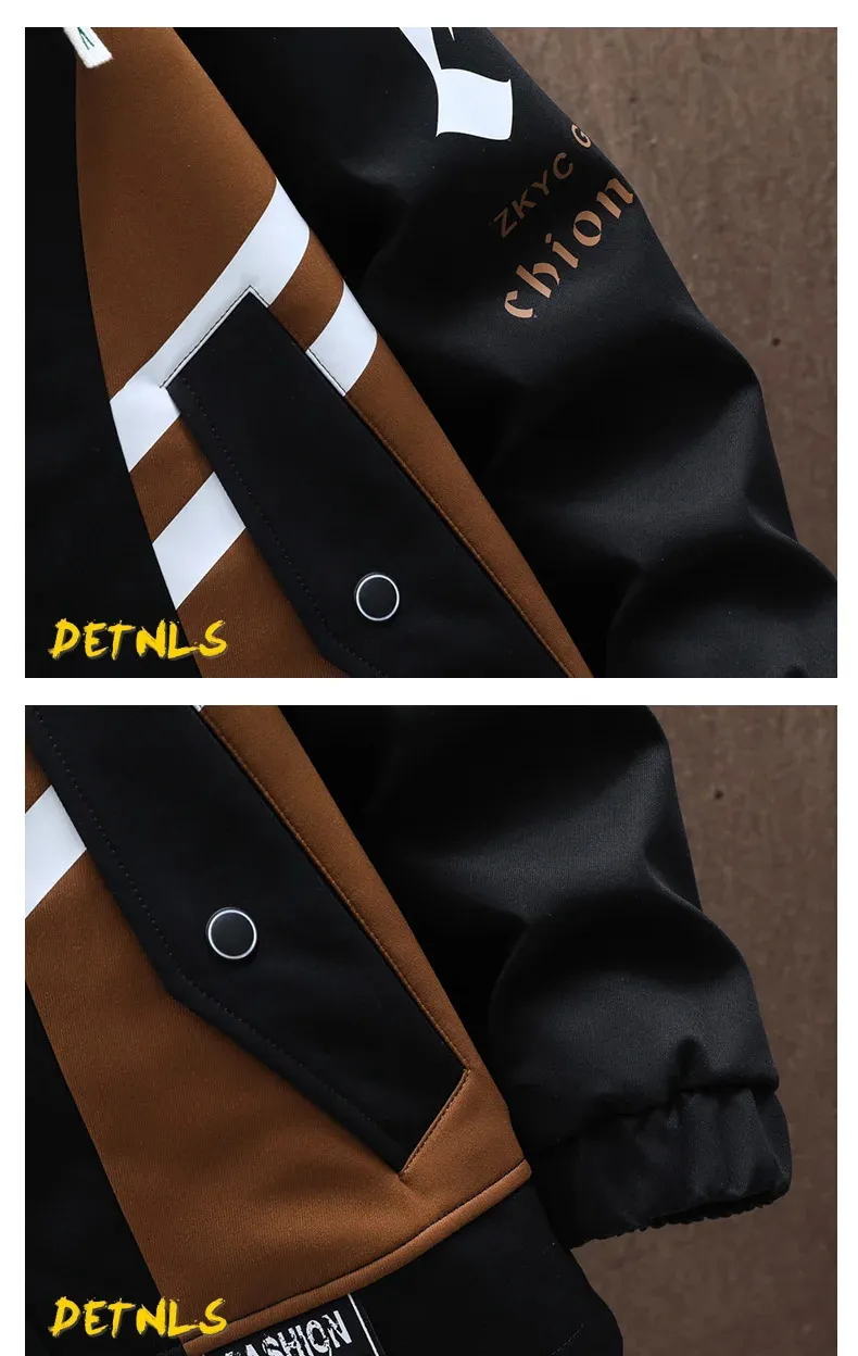 Mens 4XL Hooded Jacket Zipper Closure Casual Spring Autumn Polyester ...