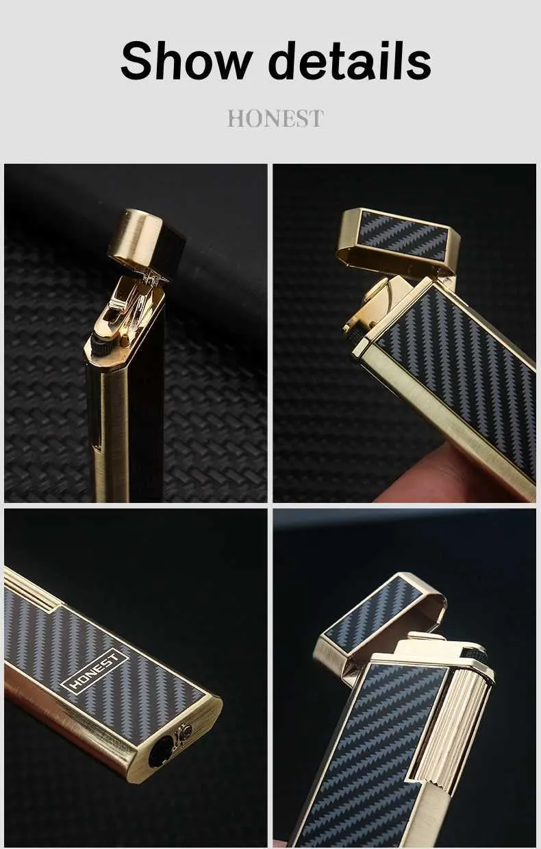 DHgate.com:HONEST New Light Metal Windproof Butane No Gas Lighter ...