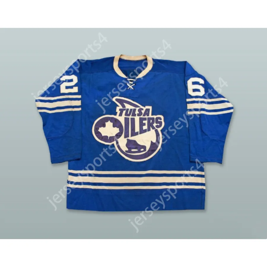 Custom TULSA OILERS Blue Ice Hockey Jersey, Men's Stitched, All Sizes ...