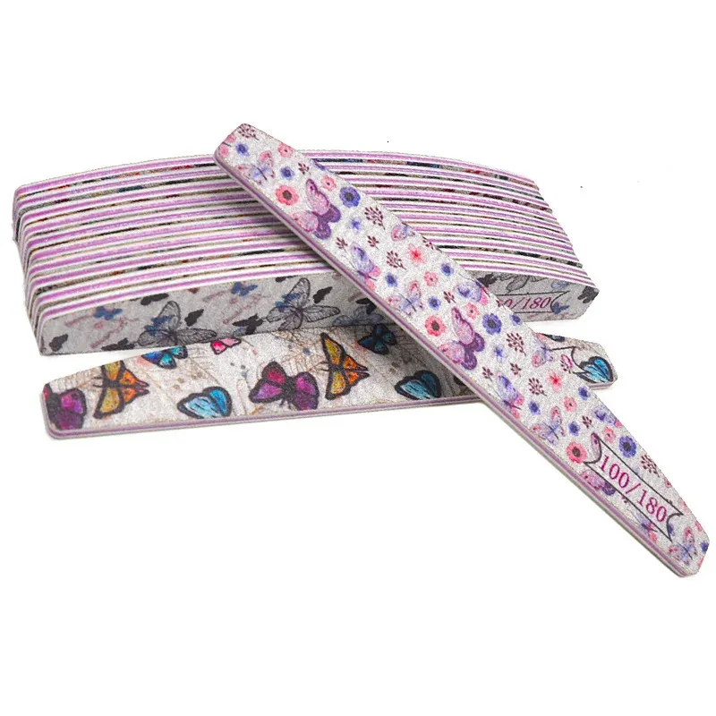DHgate.com:2550 Pieces Print Flower Nail Files, 100 to 180 Nail Styling ...