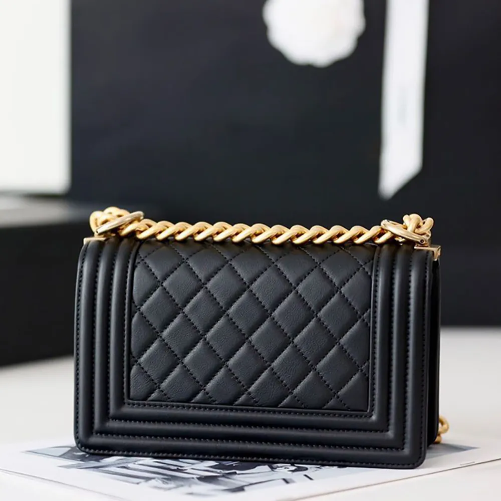 24K Designer Chain Bag Top Level Replication Fine Ball Calf Leather ...
