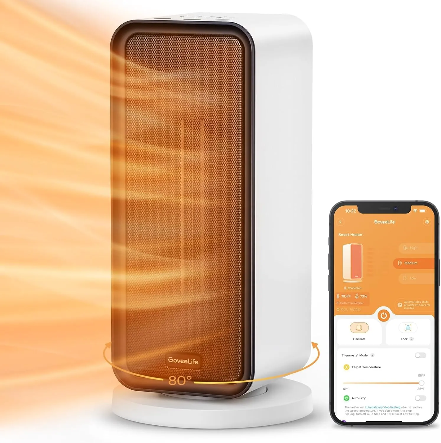 Smart Electric Heater - Low Energy, Portable Space Heater with ...