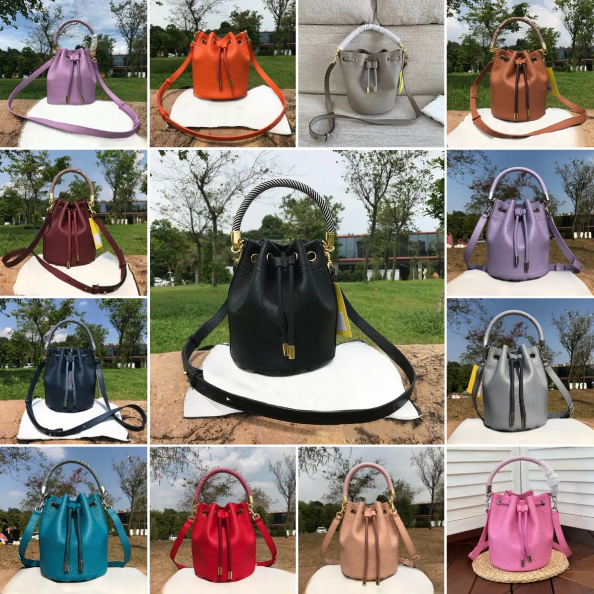 DHgate.com:Women's Leather Bucket Handbags, Fashion Designer Crossbody ...