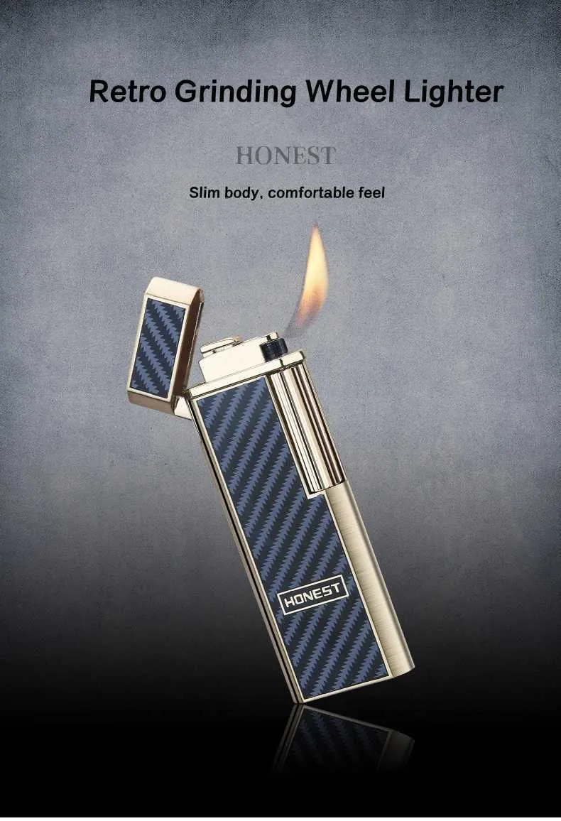 DHgate.com:HONEST New Light Metal Windproof Butane No Gas Lighter ...