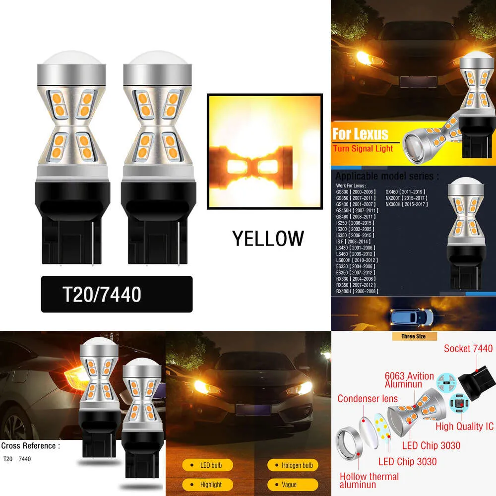 DHgate.com:2-Pack WY21W T20 7440 LED Turn Signal Light Blubs for Lexus ...