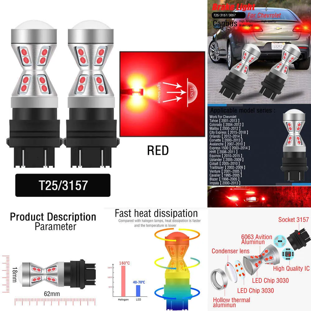 DHgate.com:2-Pack LED Brake Light Bulbs Replacement for Chevrolet Tahoe ...