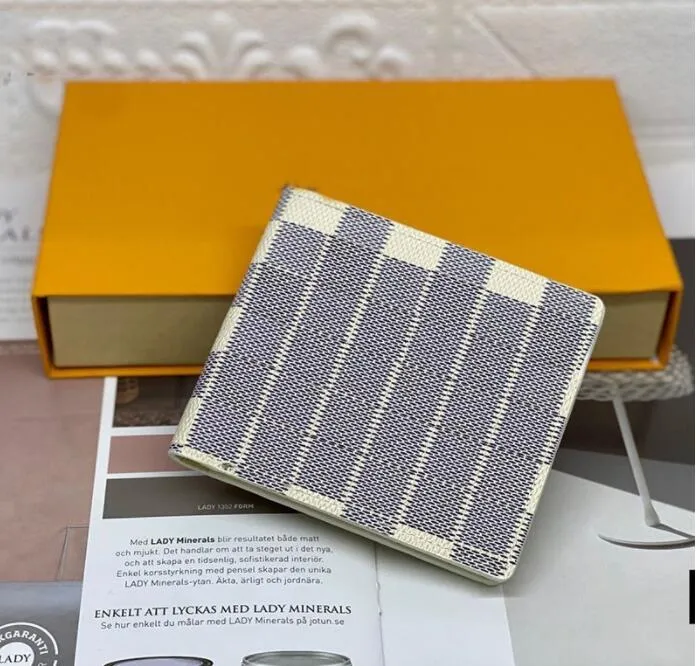2023 Top High Quality Wallets Designers Paris Plaid Style High End Mens ...