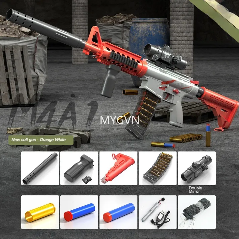 Electric M416 Toy Soldier Gun With 2 Modes, Soft Bullet Shell Ejection ...