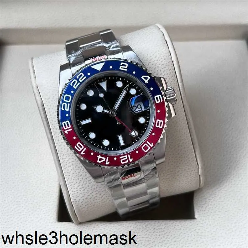 Luxury GMT Automatic Watch: 40mm Stainless Steel, Sapphire Crystal ...