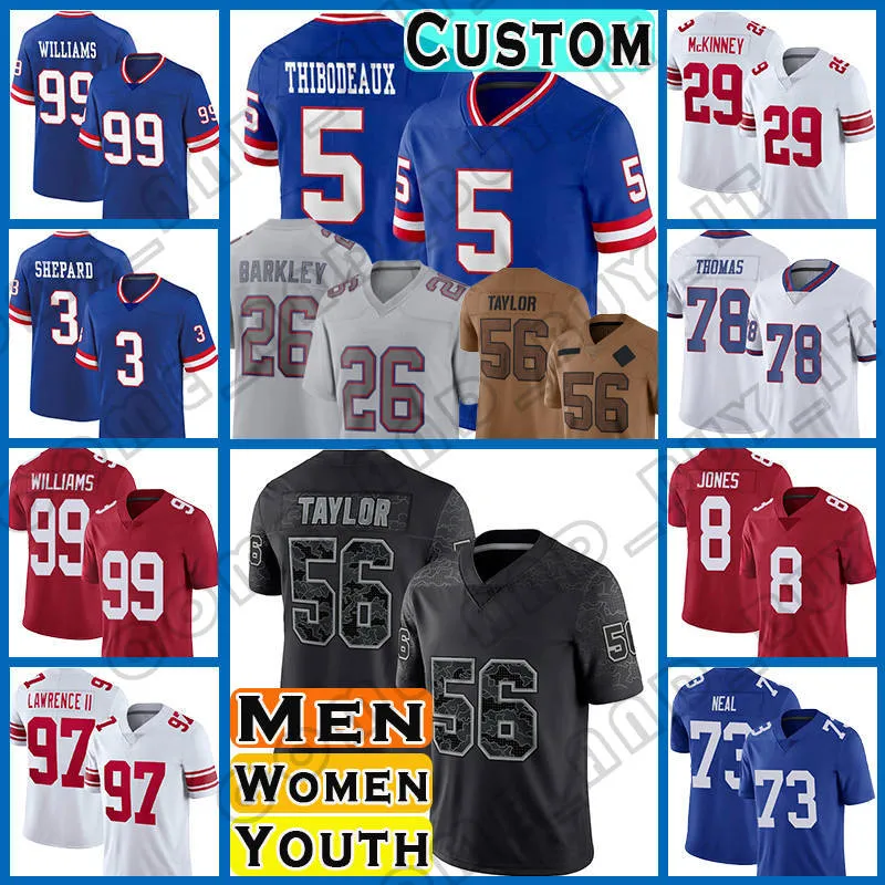 Giants Jerseys: Barkley, Jones, Thibodeaux, Waller, Williams, Neal ...