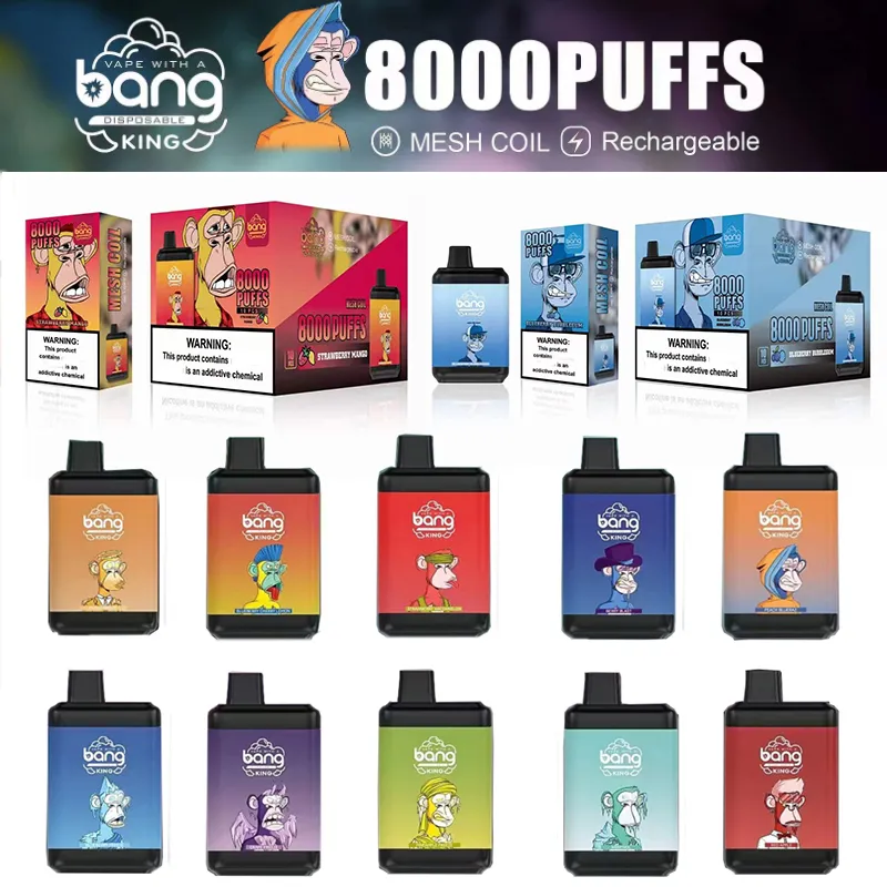 Original Bang Bar 8000 King Disposable Vape Pen 8000 Puffs Device E