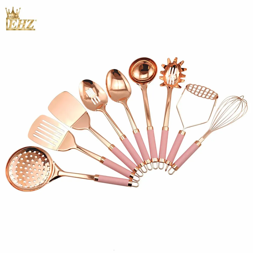DHgate.com:Stainless Steel Kitchen Utensils Set (23 Pcs) - Rose Gold ...