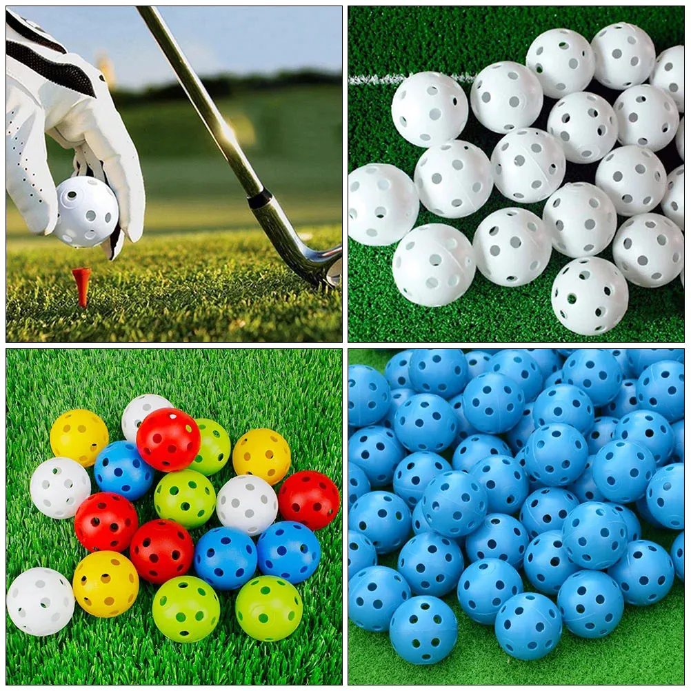Colorful Hollow Golf Practice Balls Set Of 50 Child Friendly Plastic Florballs For Training From Jia09 7.48 DHgate.Com