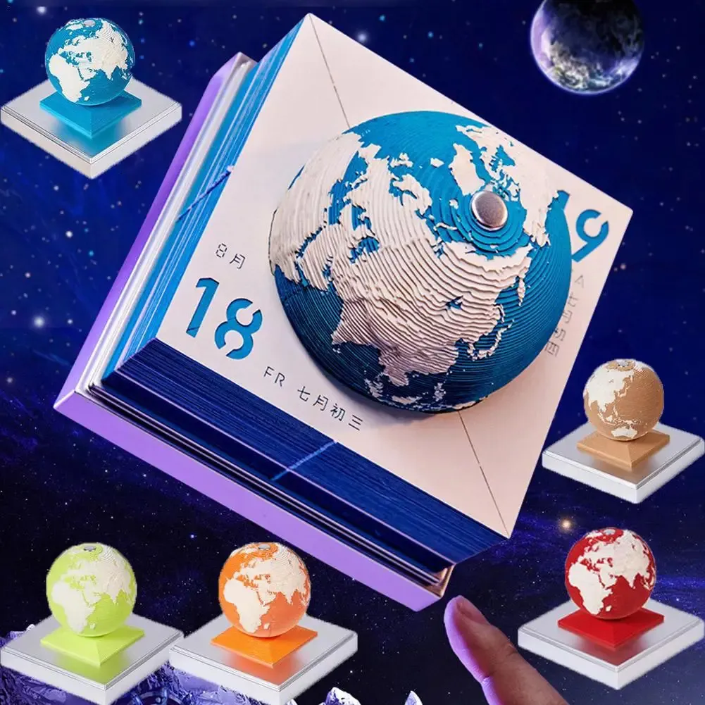 DHgate.com:Paperwill Earth 3D Notepad 2024 Calendar Memo Pad Block ...